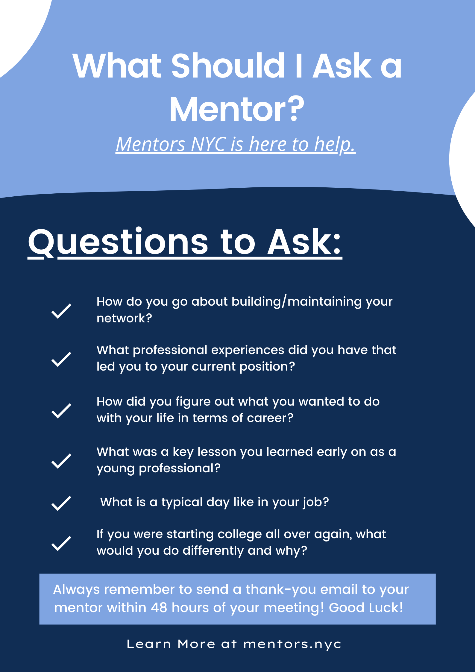 What Should I Ask a Mentor? – Mentors NYC